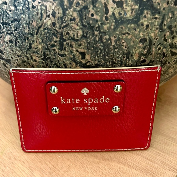 kate spade | Accessories | Kate Spade Scarlet Card Case With Gold ...